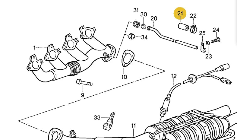 034 133 335 D - Rubber Cap - Exhaust Sampling Port - 87+| 928sRus, Inc.