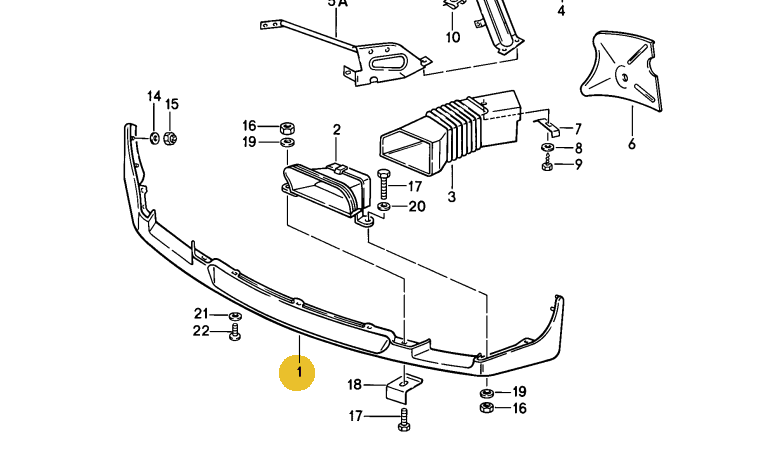 928 505 071 22 - Porsche Front Spoiler 78 to 86| 928sRus, Inc.