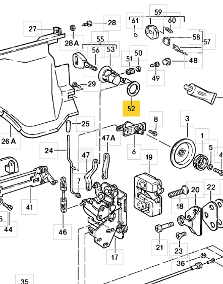928 537 531 02 - Door Lock Seal - 78 to 86| 928sRus, Inc.