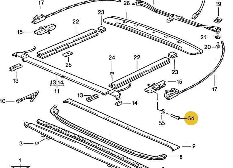 999 217 008 02 - Sunroof Gate Guide Hex Hd Screw 5 x 10 - 78 to 95 ...