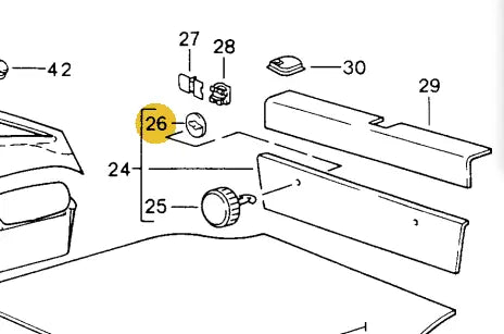 999 591 483 40 - Plastic Retaining Washer for Tool Tray Locking Knob ...