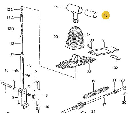 928 426 275 01 - T Shifter Button - 85 to 95| 928sRus, Inc.